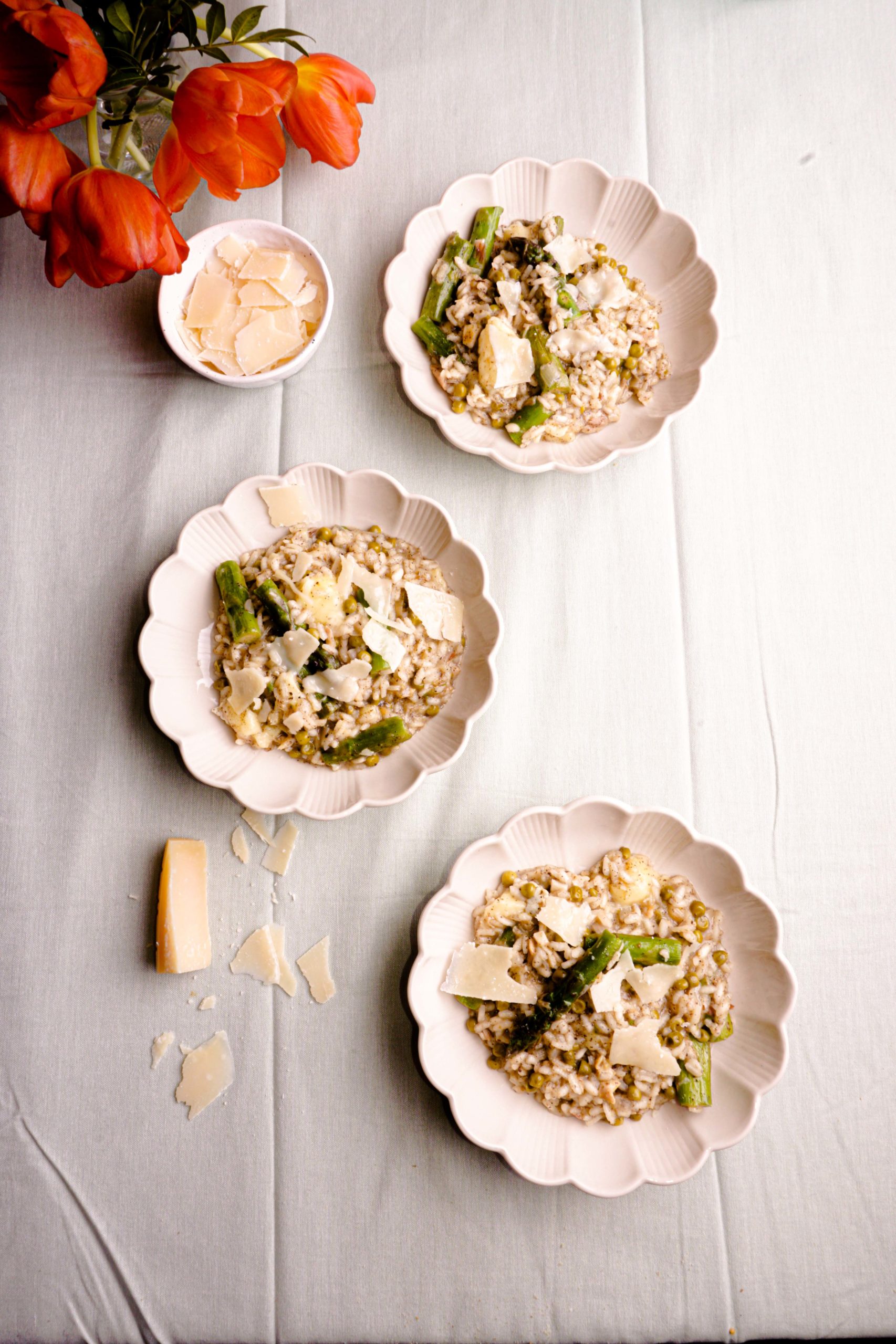 Truffel risotto met groene asperges - Huisjeboompjefoodie